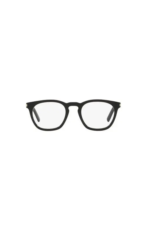 Saint Laurent 50mm Round Eyeglasses - Black