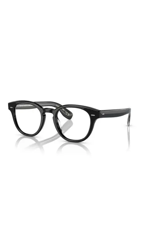 Oliver Spencer 48mm Round Eyeglasses - Black