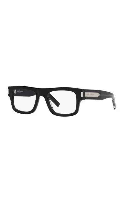 Saint Laurent 54mm Rectangle Optical Glasses - Black