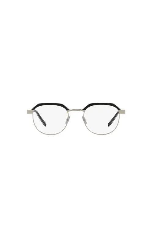 Saint Laurent 50mm Round Optical Glasses - Black