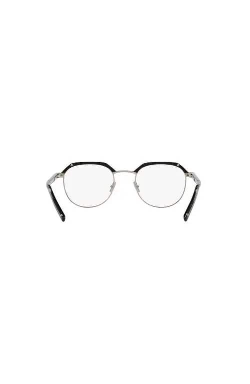 Saint Laurent 50mm Round Optical Glasses - Black