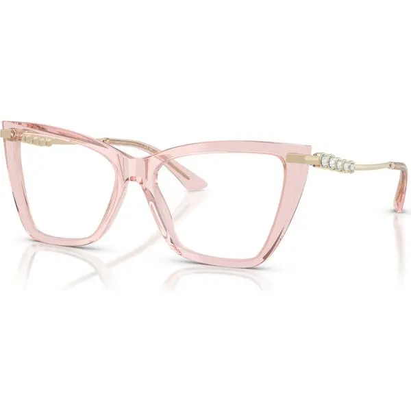 JIMMY CHOO 53mm Cat Eye Optical Glasses - Pink