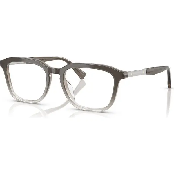 Brunello Cucinelli 53mm Rectangle Full Rim Optical Glasses - Grey