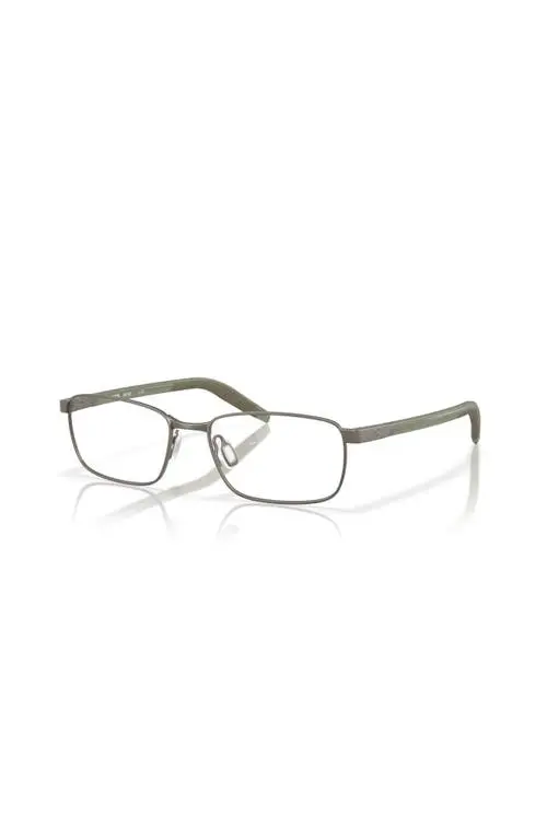 COSTA 55mm Rectangle Full Rim Eyeglasses - Silver