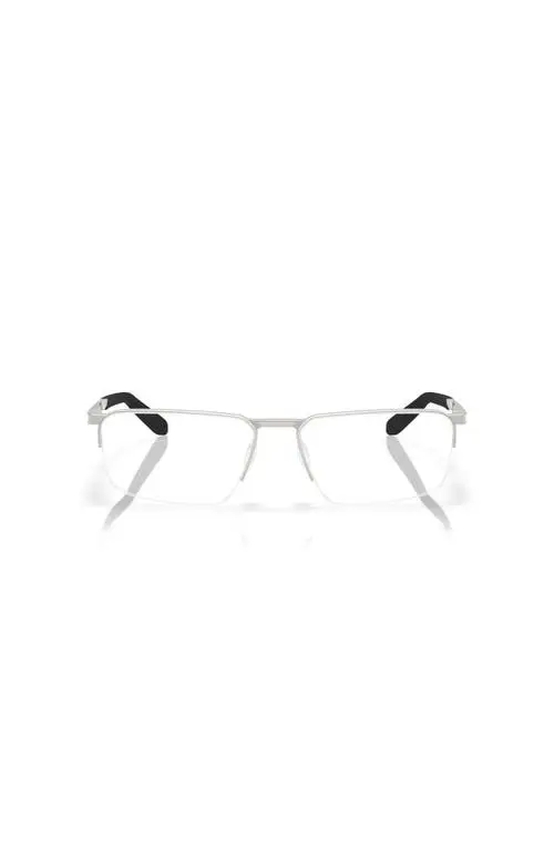 COSTA 55mm Rectangle Optical Glasses - Silver