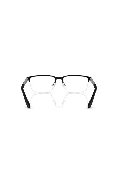 Emporio Armani 54mm Rectangle Optical Glasses - Black