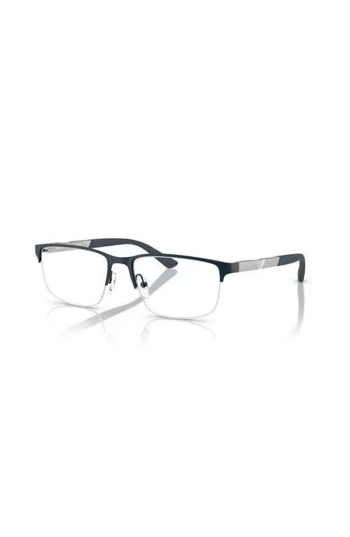 Emporio Armani 54mm Rectangle Optical Glasses - Blue