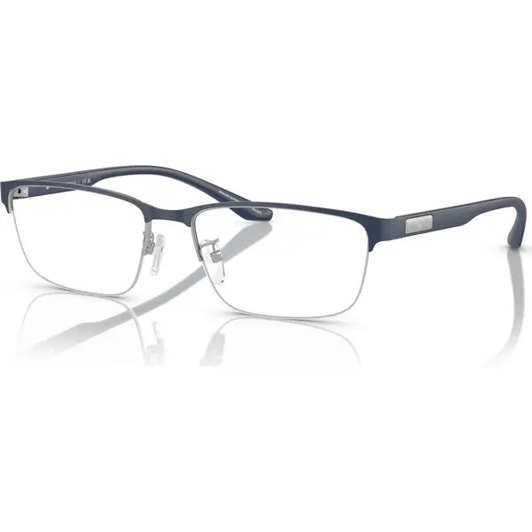Emporio Armani 55mm Rectangle Optical Glasses - Blue