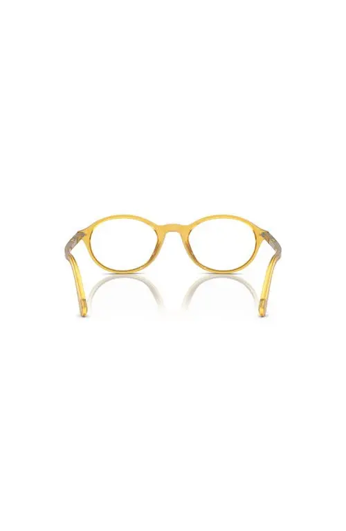 Persol Oval Full Rim Acetate Eyeglasses - Beige