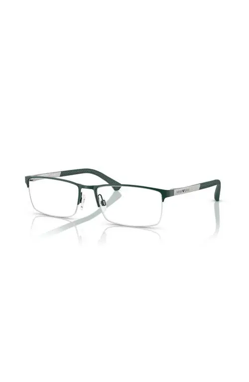 Emporio Armani 55mm Rectangle Optical Glasses - Green