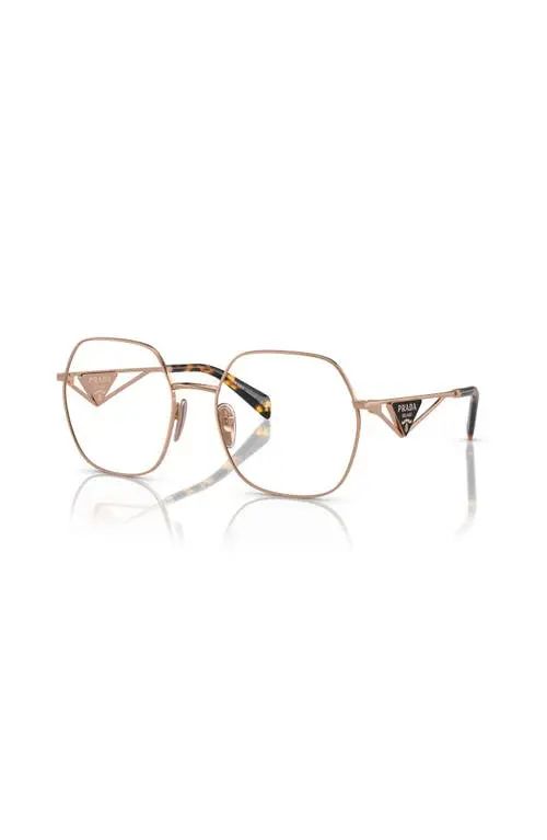 Prada 56mm Irregular Eyeglasses - Pink