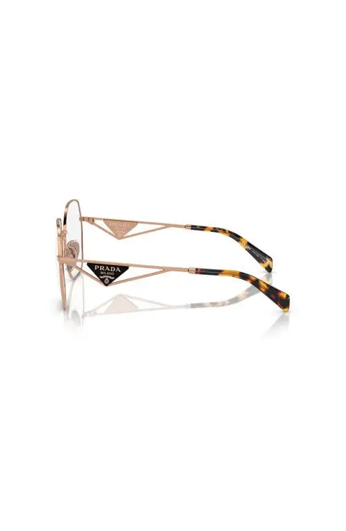 Prada 56mm Irregular Eyeglasses