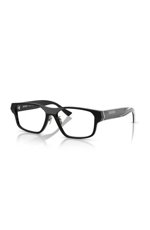 FERRARI 56mm Rectangle Eyeglasses - Black