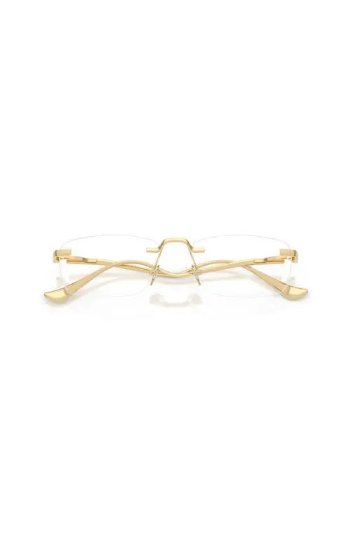 FERRARI 54mm Rectangle Rimless Optical Glasses - Gold
