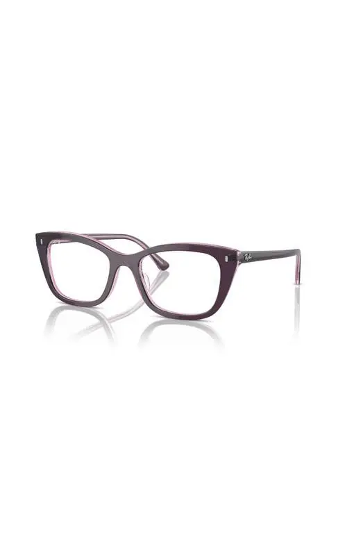 Ray-ban 50mm Rectangle Eyeglasses - Violet