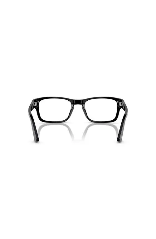 Persol 56mm Rectangle Optical Glasses - Black
