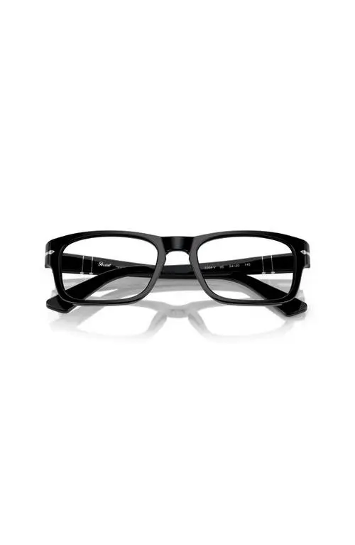 Persol 56mm Rectangle Optical Glasses - Black