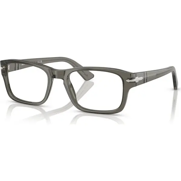 Persol 56mm Rectangle Optical Glasses - Grey
