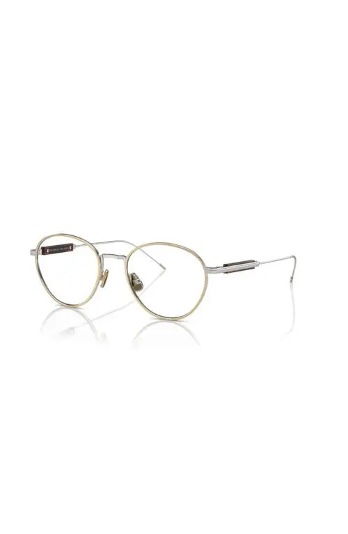 Brunello Cucinelli 50mm Phantos Optical Glasses - Silver