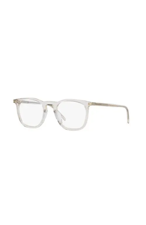 Saint Laurent 49mm Round Eyeglasses - Brown