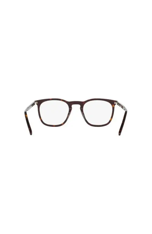 Saint Laurent 49mm Round Eyeglasses - Tortoise