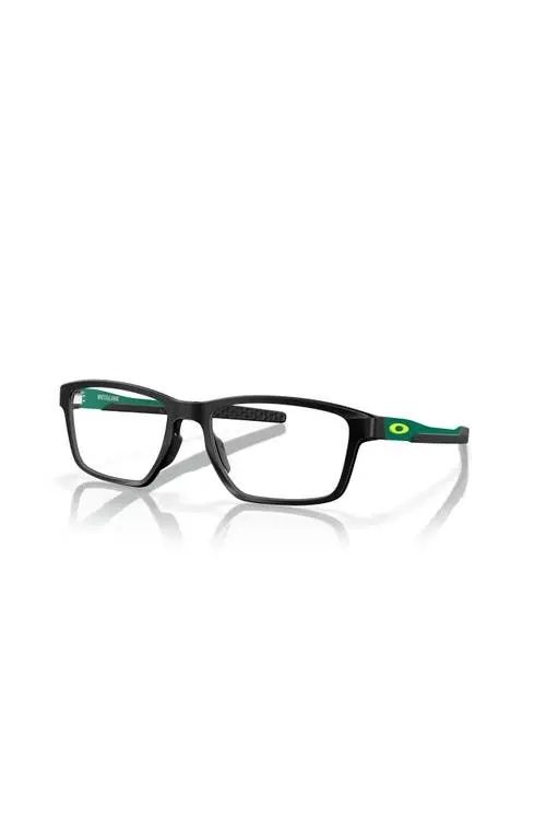 Oakley 57mm Rectangle Full Rim Eyeglasses - Black