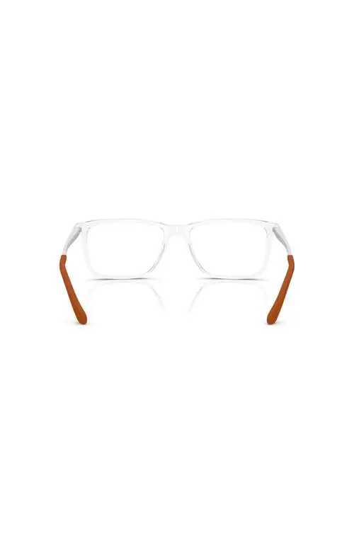Ralph Lauren 54mm Rectangle Full Rim Eyeglasses - Transparent