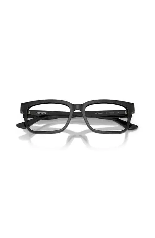 FERRARI 55mm Rectangle Optical Glasses - Black
