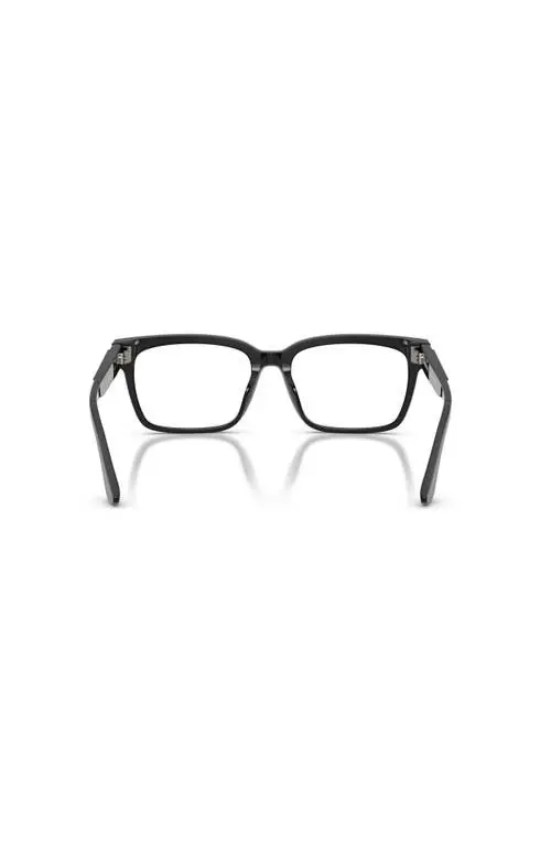 FERRARI Rectangular Full Rim Acetate Eyeglasses - Black