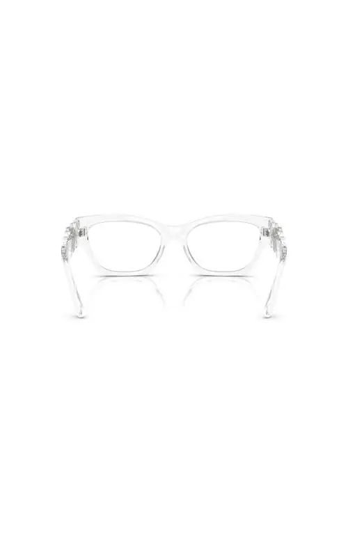 Versace 54mm Cat Eye Optical Glasses - Transparent