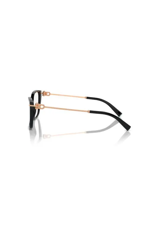 Tiffany & Co. Rectangular Full Rim Acetate Eyeglasses - Black