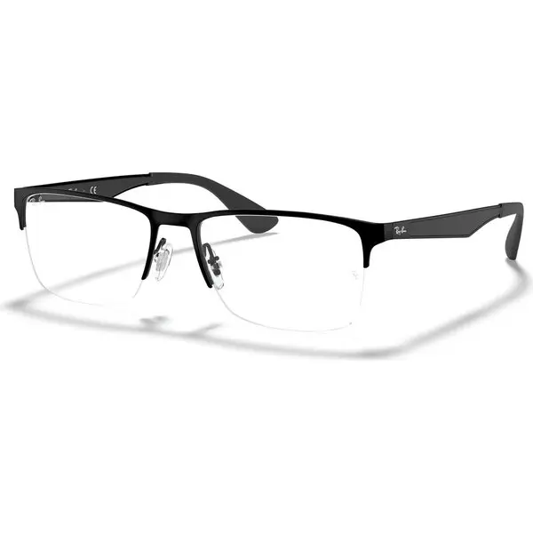 Ray-ban 58mm Rectangle Eyeglasses - Black