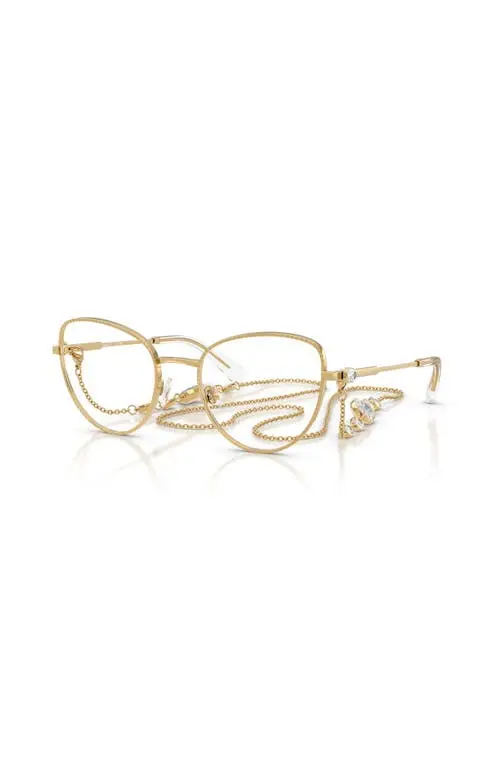 SWAROVSKI 52mm Cat Eye Optical Glasses - Gold