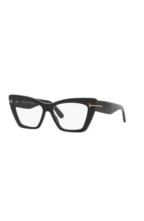 TOM FORD 56mm Cat Eye Optical Glasses - Black