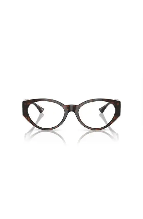 Versace 54mm Oval Optical Glasses - Tortoise