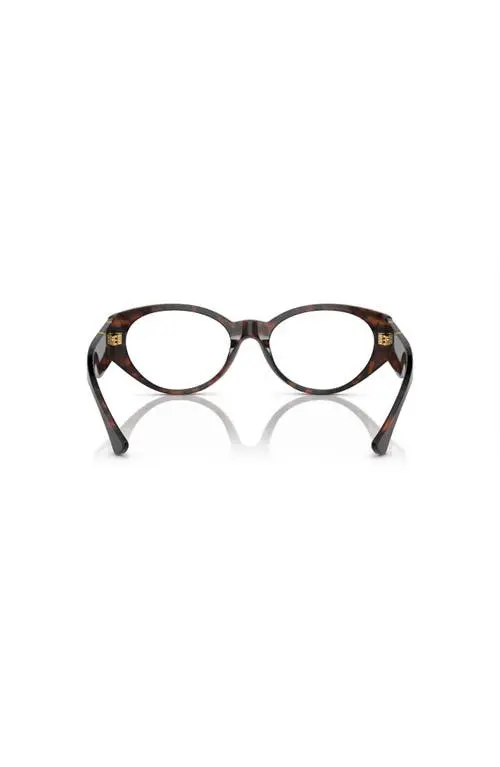 Versace 54mm Oval Optical Glasses - Tortoise