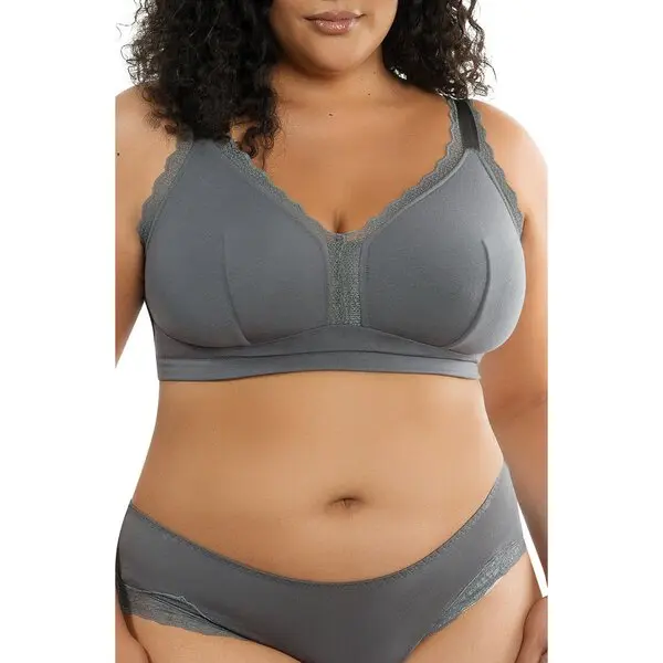 Parfait Dalis Wire-free Bralette - Charcoal