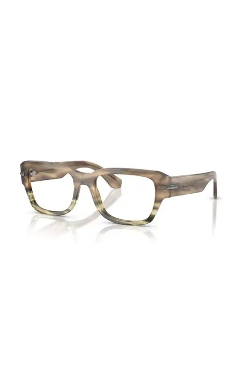 Dolce & Gabbana 54mm Square Full Rim Optical Glasses - Brown