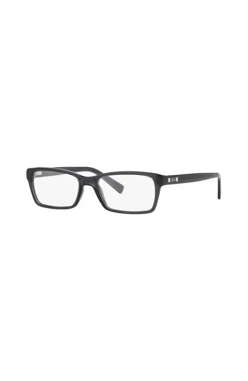 Armani Exchange 53mm Rectangle Full Rim Eyeglasses - Grey