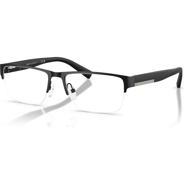 Armani Exchange 54mm Rectangle Optical Glasses - Black