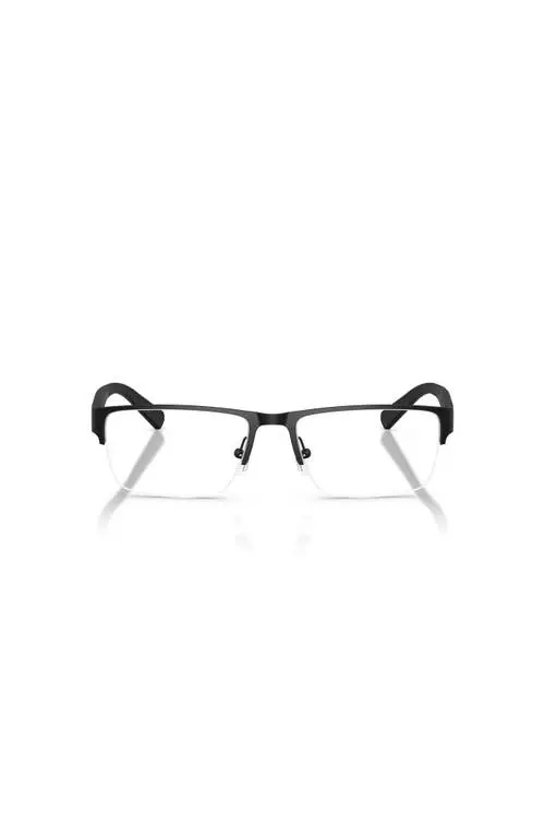 Armani Exchange 54mm Rectangle Optical Glasses - Black