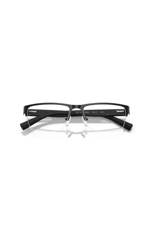 Armani Exchange 54mm Rectangle Optical Glasses - Black