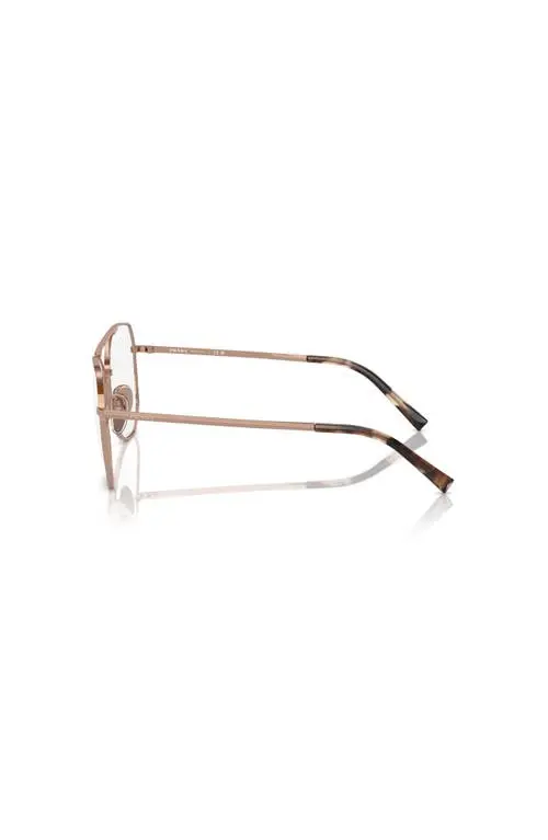 Prada 54mm Irregular Full Rim Eyeglasses - Pink