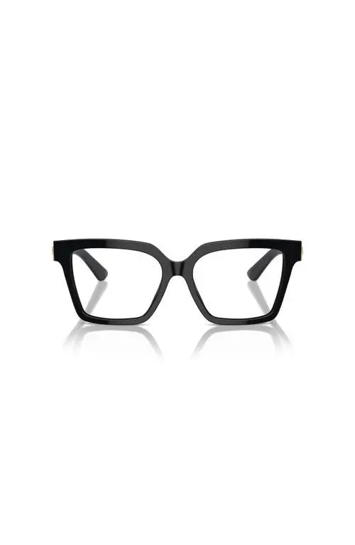 Dolce & Gabbana 51mm Square Full Rim Eyeglasses - Black