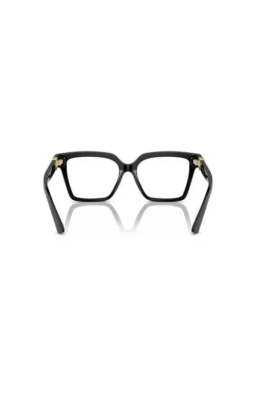 Dolce & Gabbana 51mm Square Full Rim Eyeglasses - Black