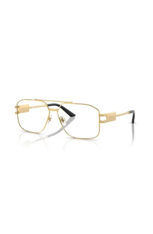 Versace 59mm Square Eyeglasses - Gold