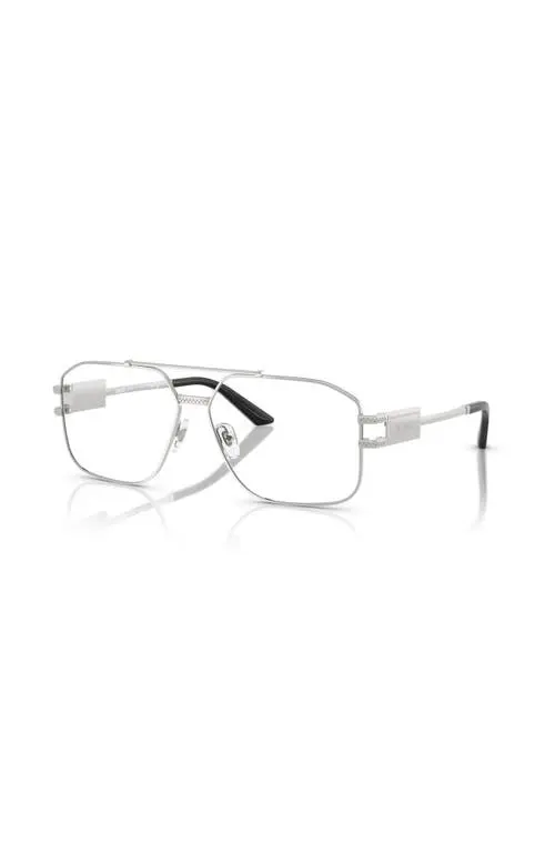 Versace 59mm Square Eyeglasses - Silver