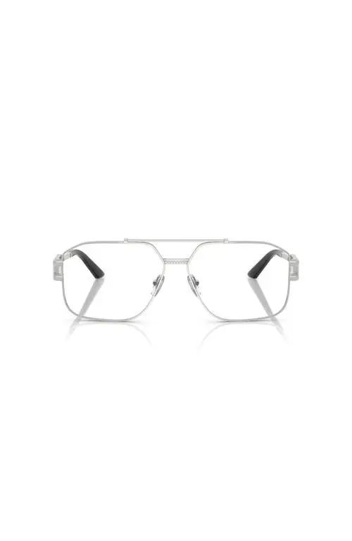Versace 59mm Square Eyeglasses - Silver