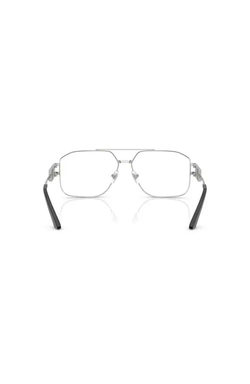 Versace 59mm Square Eyeglasses - Silver