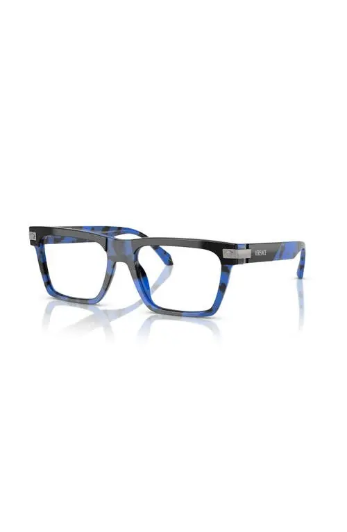 Versace 53mm Rectangle Optical Glasses - Black